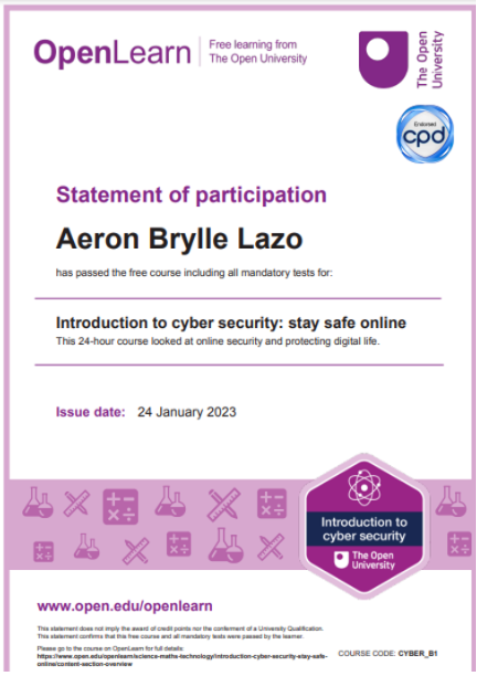 Aeron Brylle's Portfolio